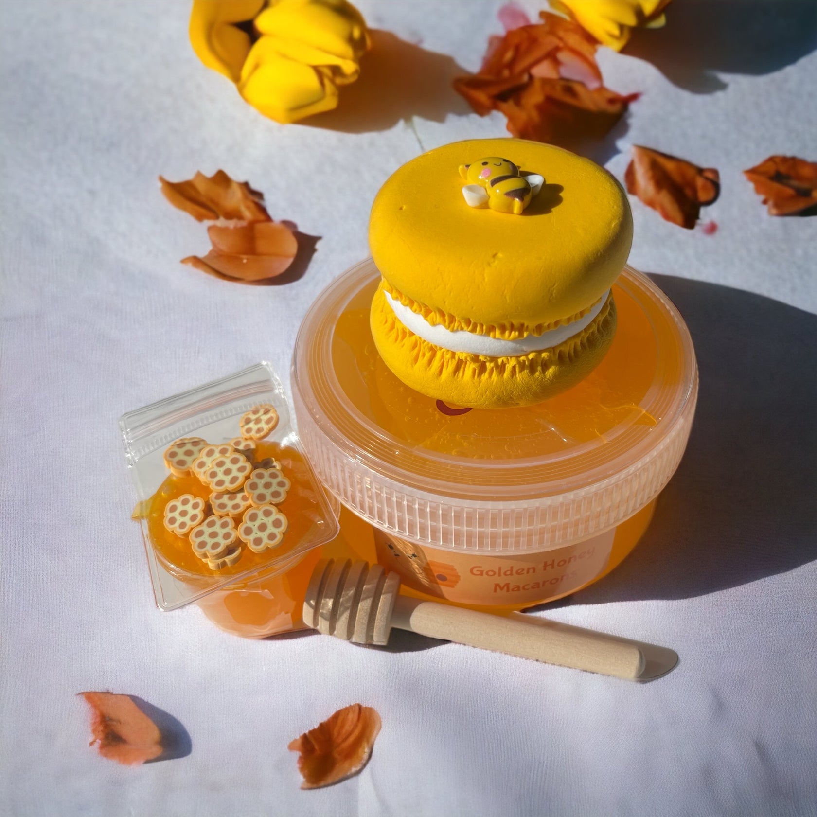 Golden Honey Macarons | Scented Slime | BokoiSlime
